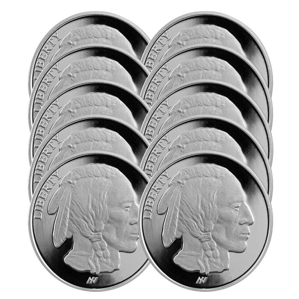 Lot of 10 - 1 oz Asahi Buffalo Silver Rounds .999 Fine | eBay