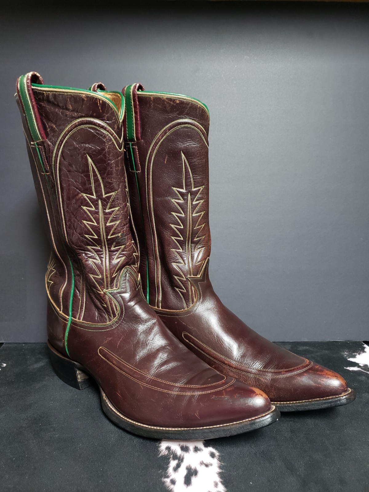 Vintage 1960s Tony Lama Urban Cowboy Brown Leather Bo… - Gem