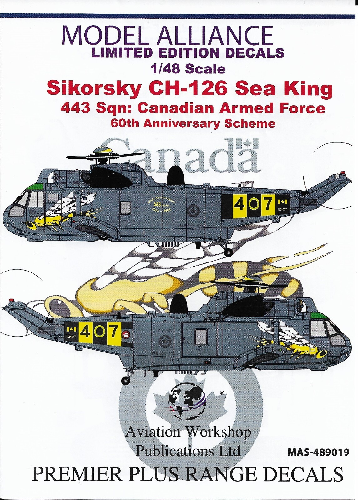 ML489019 Model Alliance 1:48 Sikorsky CH-124 Sea King 443 Sqn RCAF 60th ...