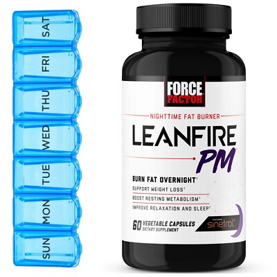 Force Factor LeanFire PM Fat Burner Weight Loss Pills for Women and Men ...