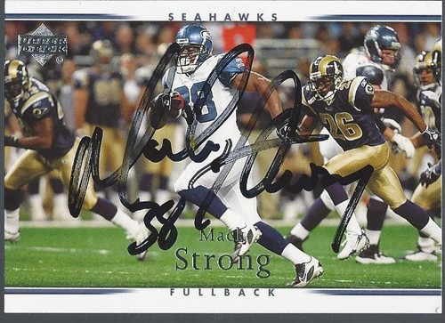 Seattle Seahawks MACK STRONG Signed Card | eBay