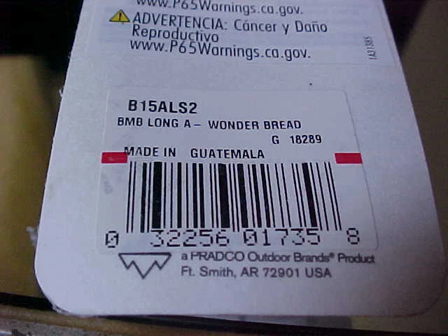 Wonder Bread Barcode