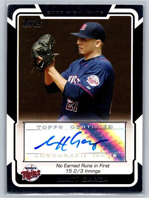2008 Topps #HA-MG Matt Garza Auto Minnesota Twins Card Autograph | eBay