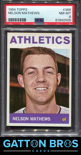 1964 Topps Nelson Mathews #366 PSA 8 NM-MT | eBay