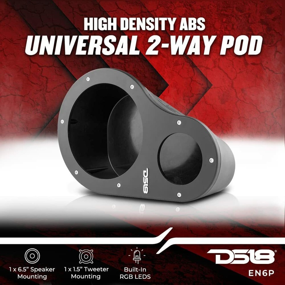 DS18 Hydro EN6P High Density Abs Universal Speaker Pods, 2-Way Pod 1 X ...