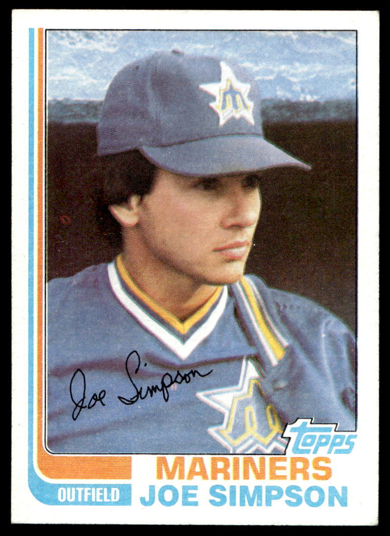 1982 Topps 382 Joe Simpson Seattle Mariners Baseball Card | eBay