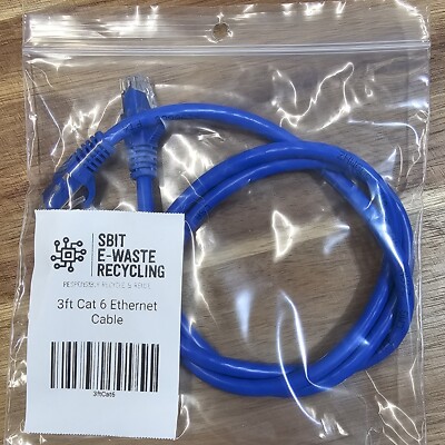 Tested 3ft RJ45 Category 6 Ethernet Patch Cable, Color Varies. | eBay