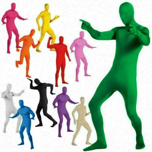 Party Costume Dress Invisible Morph Suit Adults Kids Full Body Spandex ...