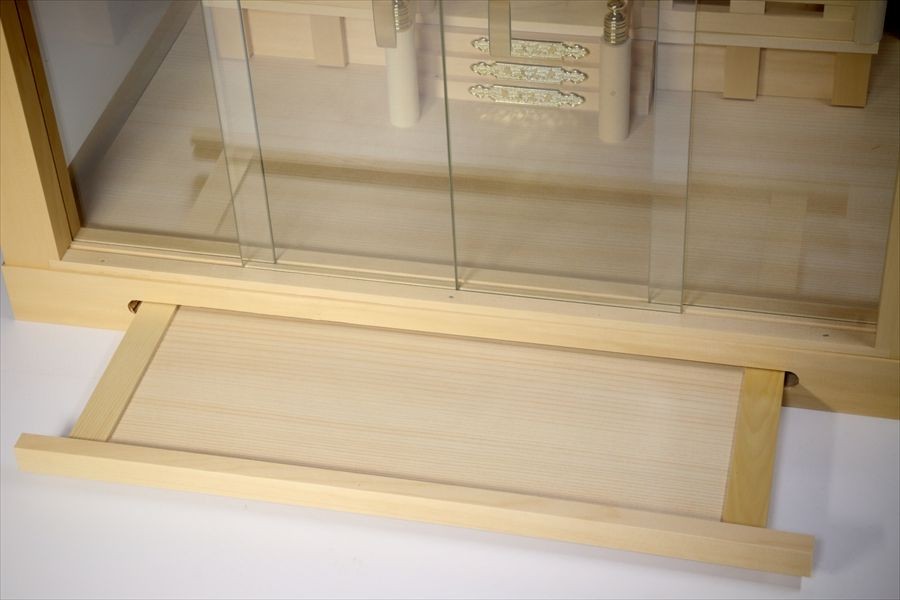 Artisan-made box-style household Shinto shrine with sacred shimena From ...