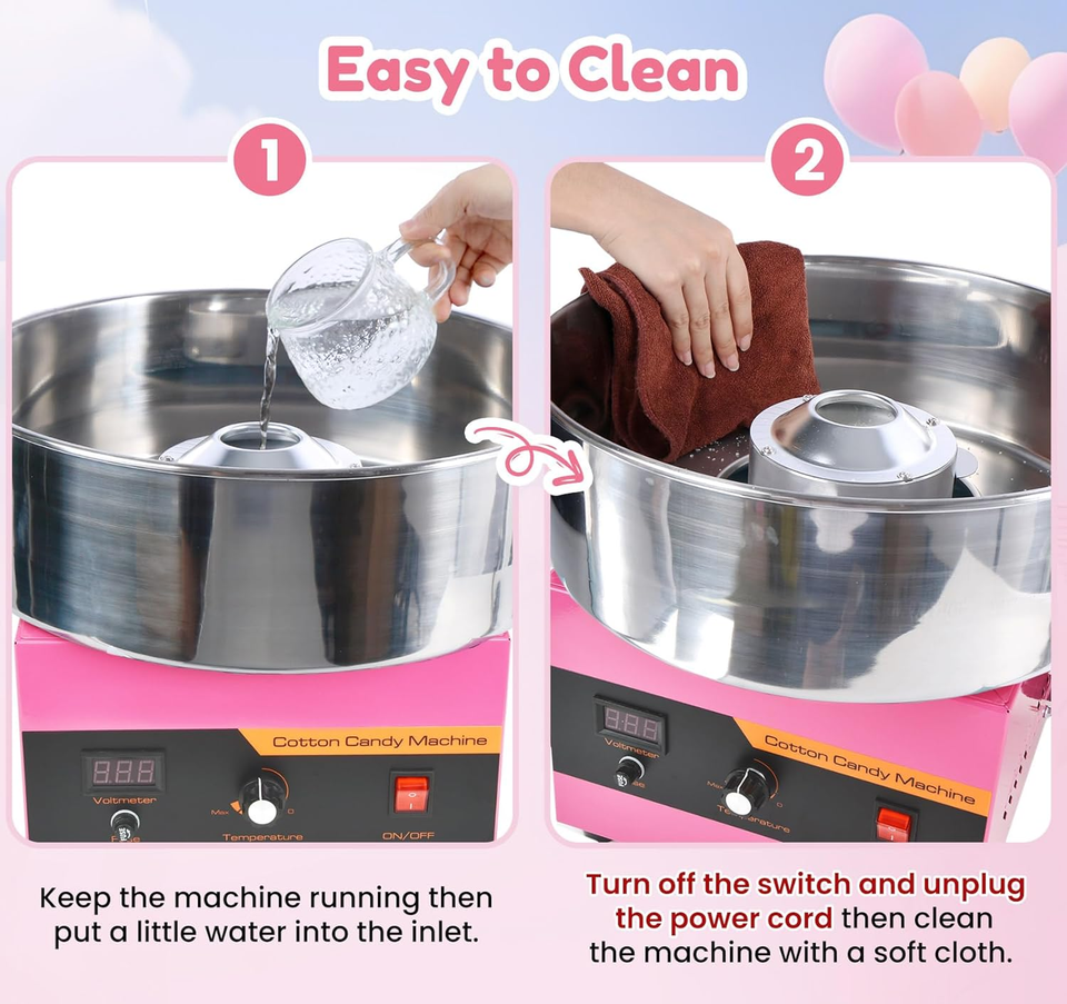 1000W Pink Cotton Candy Machine for Parties & Festivals | eBay