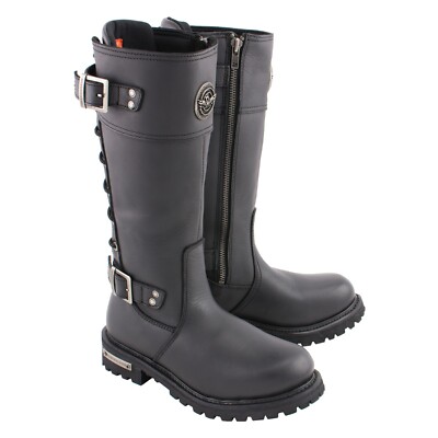 Milwaukee Leather MBL9385 Women's Black 15-Inch Calf Laced Leather ...