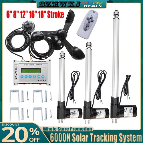 Electric DC12V Solar Panel Auto Tracking Tracker 6000N Linear Actuator ...