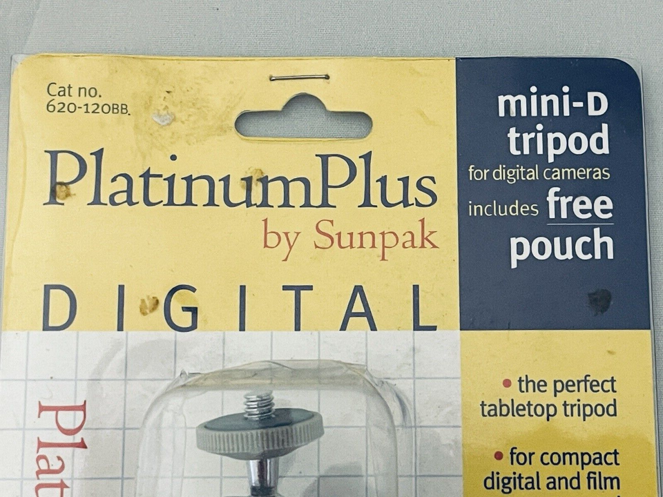 Tripod Mini Tripod Platinum Plus by Sunpak Digital Camera #620-120BB ...