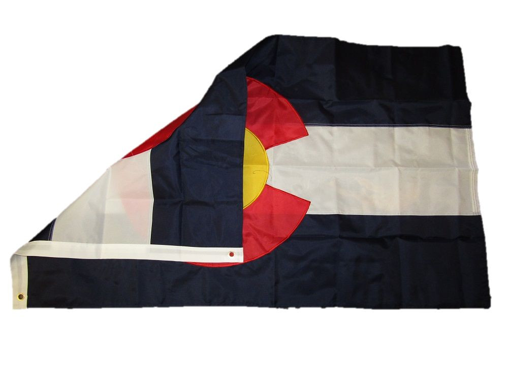 3x5 Embroidered State of Colorado 220D Sewn Nylon Flag 3'x5' w/ 2 clips ...