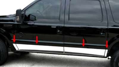 2000-2005 Ford Excursion 8Pc Chrome Rocker Panel Trim 8" Stainless ...