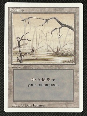 MTG / Magic: The Gathering - 3rd Edition Revised - Basic Swamp (B) 4x ...