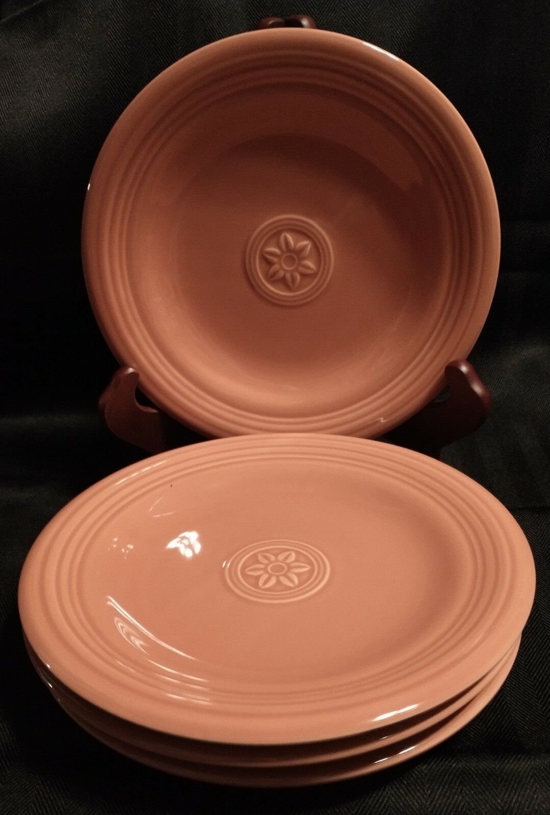 Oneida Blooming Beautiful Petals Terra Cotta Salad Plates Set Of 4 | eBay