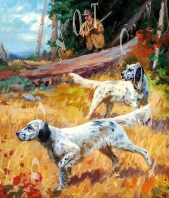 ANTIQUE 8X10 REPRODUCTION QUAIL HUNTING PHOTOGRAPH PRINT ENGLISH ...