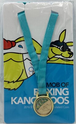 2016 $1 Coloured Coin Mob of Boxing Kangaroos Australian Olympic Team ...