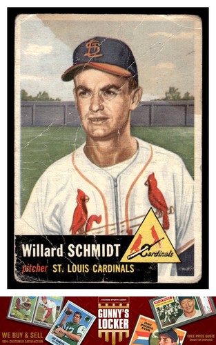1953 Topps Willard Schmidt 168 St. Louis Cardinals | eBay