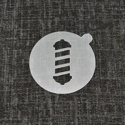 Reusable 'Barber's Pole' Coffee Stencil. Strong 350 Micron Stencils. | eBay