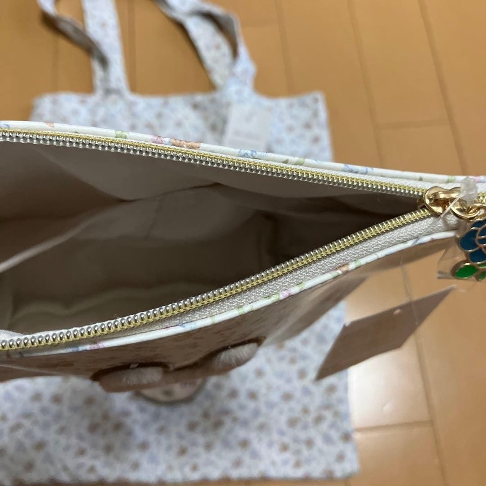 New Sanrio Maron Cream Blue Bluee Tote Bag and Pouch Set Very Good ...