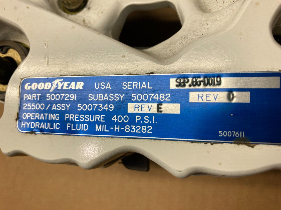 Aircraft Main Wheel Brake Assembly By Goodyear P/N 5007349 | eBay