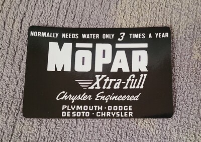 1937-54 MOPAR XTRA-FULL BATTERY DECAL — to fit OPTIMA® 6-Volt Retro ...