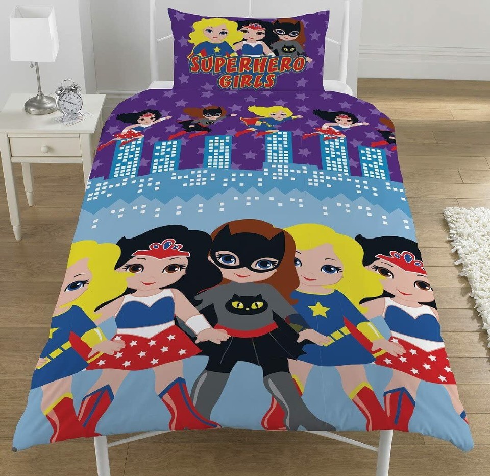 SINGLE SIZE BED Disney Character Girls Kids Bedding Duvet Cover ...