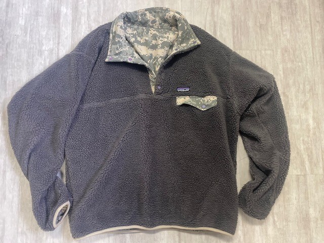 Vintage Patagonia MARS Reversible Camo & Blue Fleece Jacket Military X ...