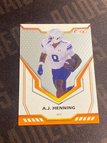 A.J. Henning 2024 SAGE Hit Low Series Silver #55 RC Northwestern ...