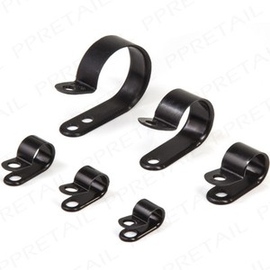 Nylon Plastic P-Clips ALL SIZES Cable Wall Fastener Wiring/Piping ...