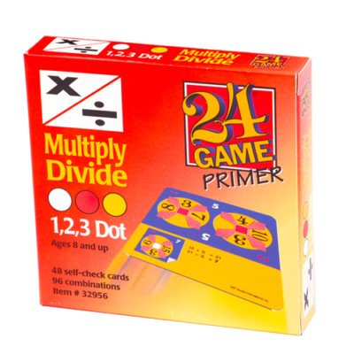 NEW 24 Game Math Primer Multiply Divide 1,2,3 Dot- Ages 8+ 96 Self ...