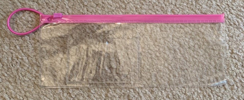 8 clear plastic cases zipper Bag With Pocket For Pens, Makeup Or Travel ...