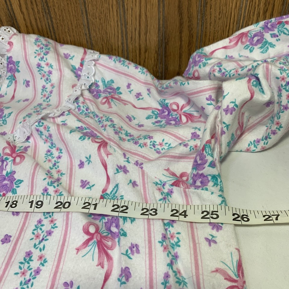 Vintage Flannel Robe Size Medium Snap Front Duster Cottage Core Granny ...