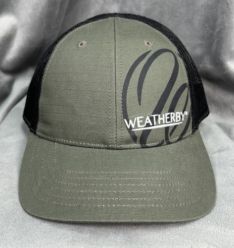 Weatherby Rifles Hat Trucker Snapback Olive Green & Black Embroidered ...