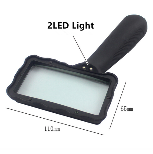 Square Lens Handheld Magnifying Glass with LED Light for Reading ...