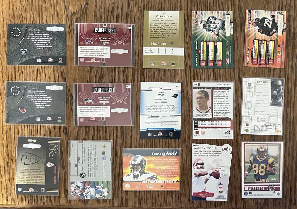 Lot of 15 (ALL NUMBERED) Football Cards Dillon Harrison Alexander ...