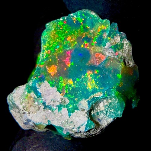 Natural Opal raw, Ethiopian Black Fire opal gemstone, opal rough 12.5Ct ...