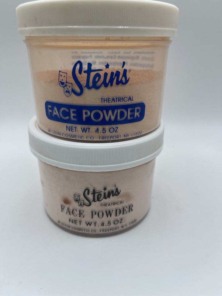 Lot Of 2 Steins Theatrical Face Powder Vintage One Full One Half Full ...