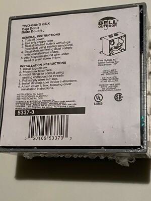 TWO-GANG BOX 5337-0 HUBBELL, BELL, RACO. 5-1/4-Inch Outlets ...