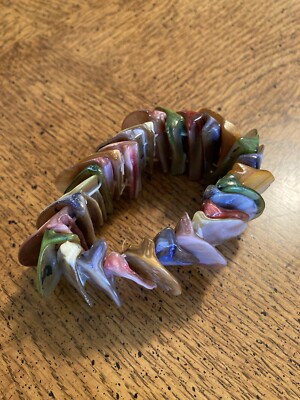 Vintage Dyed Shell Bracelet (Elastic Cord) | eBay