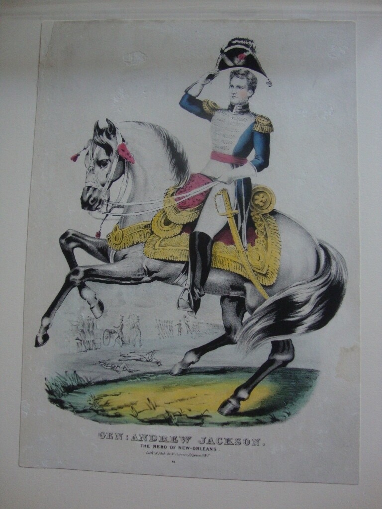 Rare Hand Colored Currier/Ives Lithograph Print C. 1865: Gen: Andrew ...