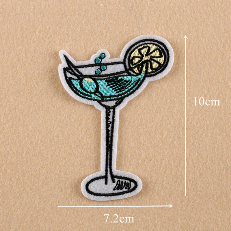 Sunset Sun Cherry Juice Patch Embroidered Iron On Sew On Iron On Badge ...