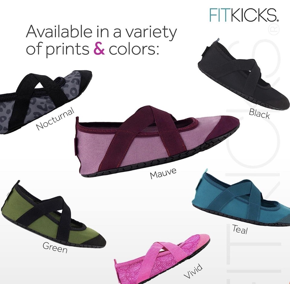 FITKICKS Women's Crossovers Active Footwear Foldable Shoes Mauve Small 5.5 - 6.5 | eBay