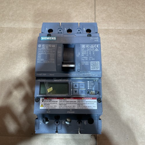 SIEMENS 3VA6210-6J031-0AA0 3 Pole 100 Amp Circuit Breaker New No Box ...