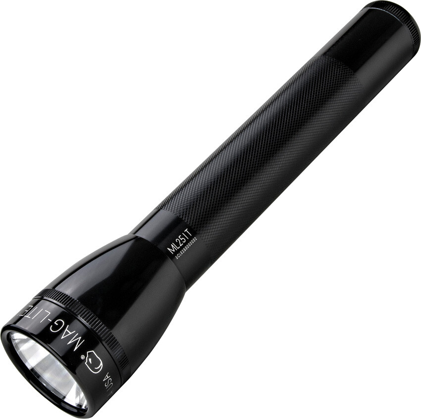Mag-Lite ML25IT Xenon 3C Cell Batteries Black Aluminum Flashlight 86056 ...