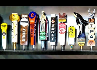 WALL MOUNTED BEER TAP HANDLE DISPLAY HOLDS10 beer tap handles includes ...
