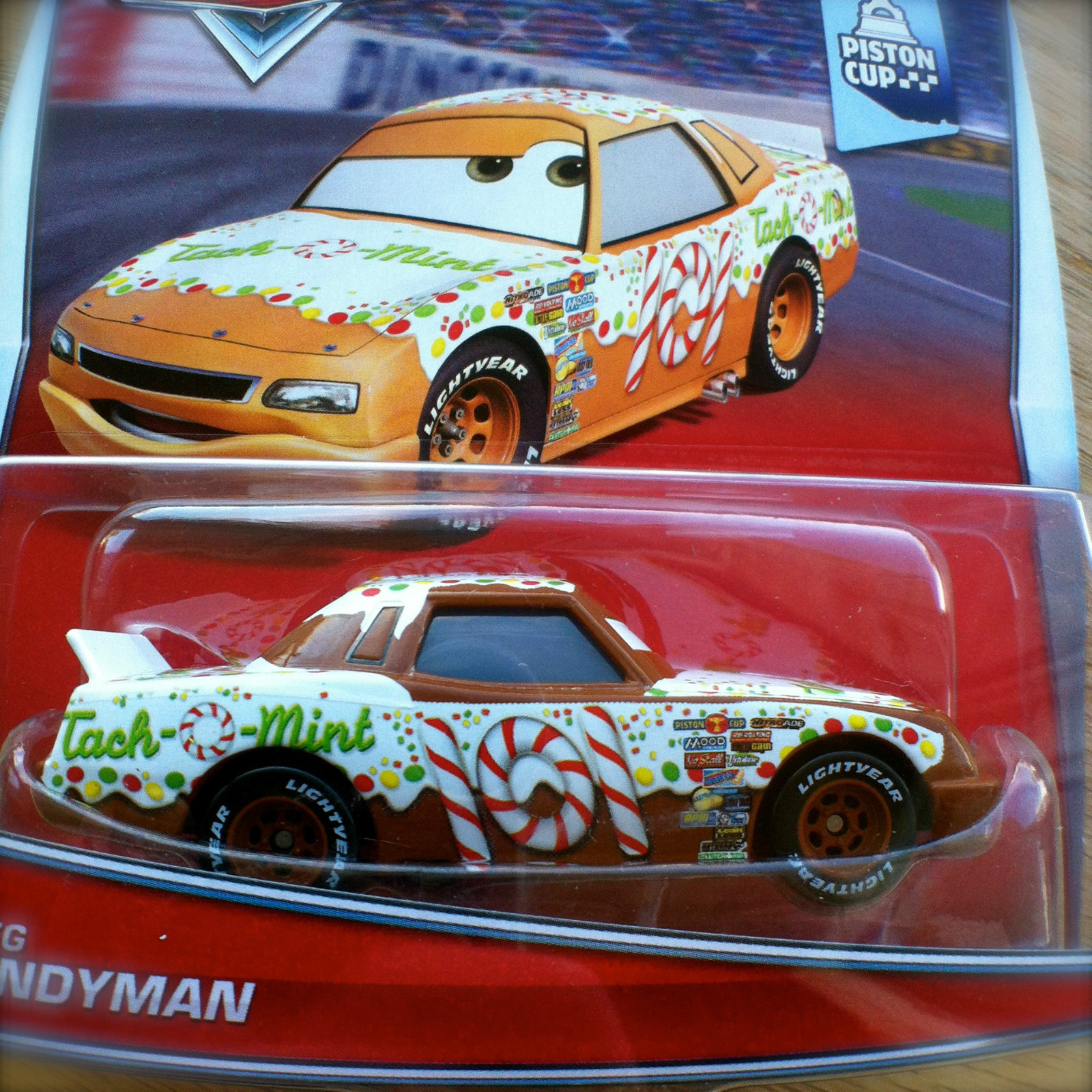 Disney PIXAR Cars GREG CANDYMAN No. 101 TACH-O-MINT diecast PISTON CUP ...