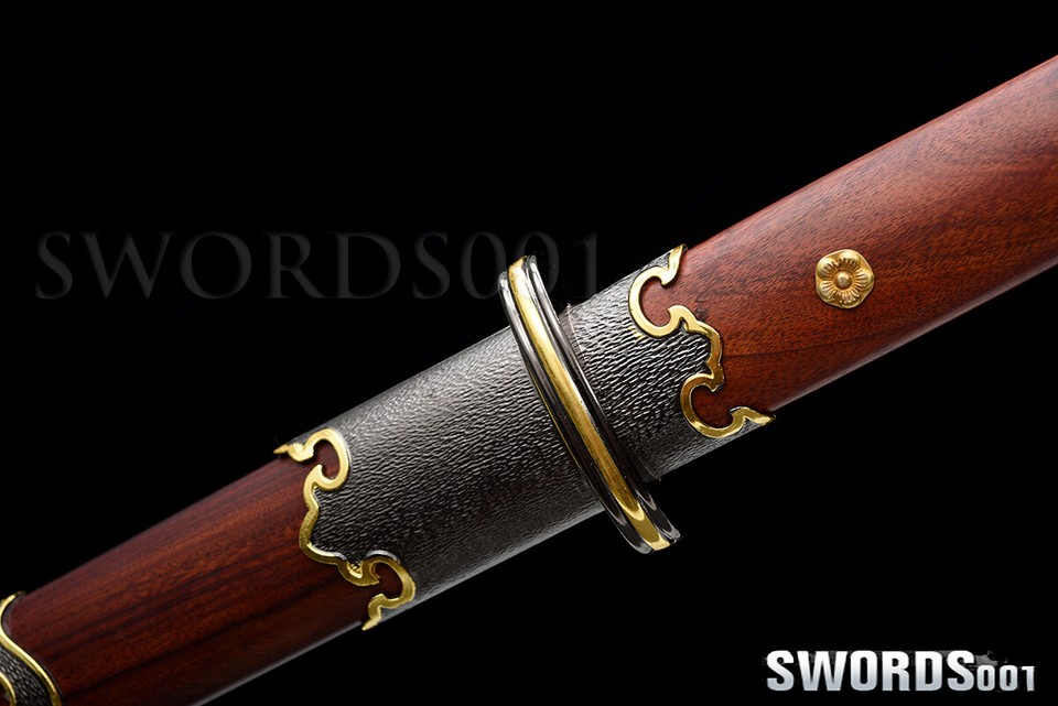 red wood Ring-pommel Dao Chinese Sword Damascus folded Steel blade | eBay